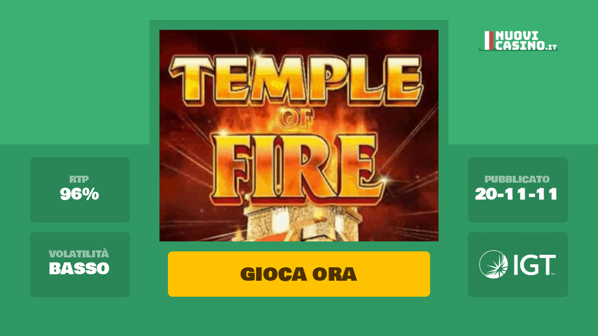 Temple of Fire Slot Machine – Gioca Gratis Online