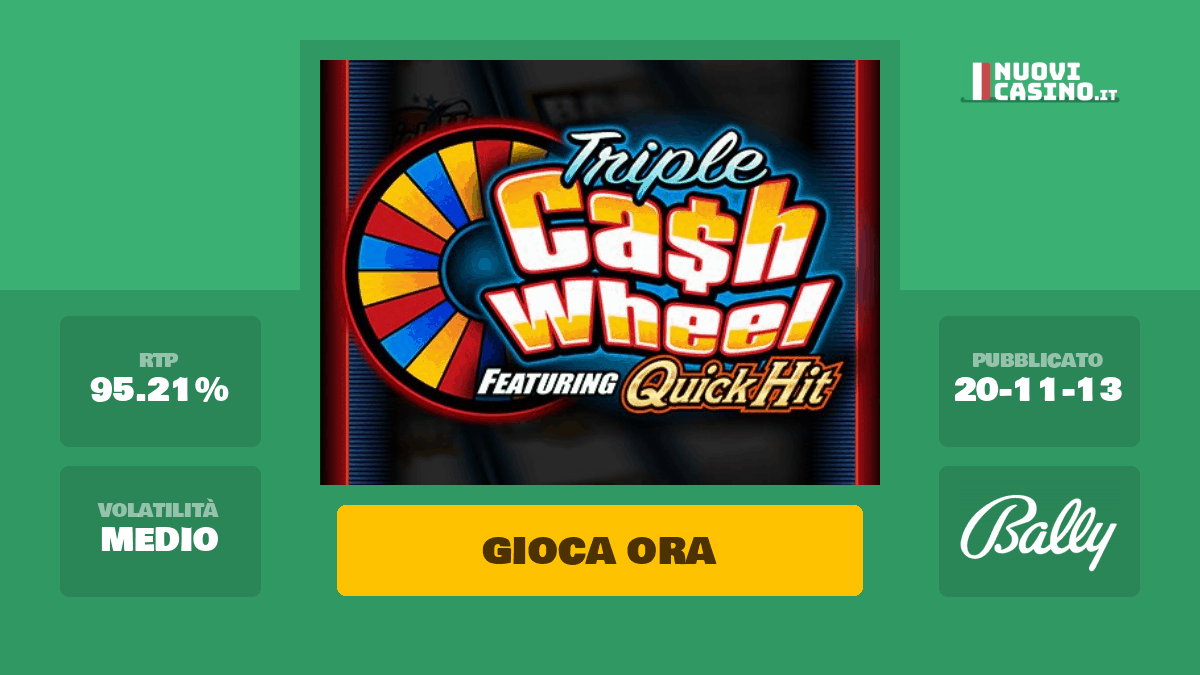 Triple Cash Wheel Slot Machine – Gioca Gratis Online