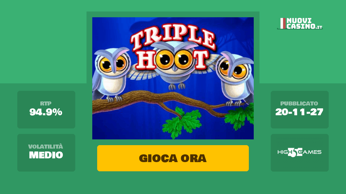 Triple Hoot Slot Machine – Gioca Gratis Online