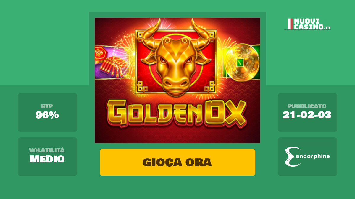 Golden Ox Slot Machine – Gioca Gratis Online