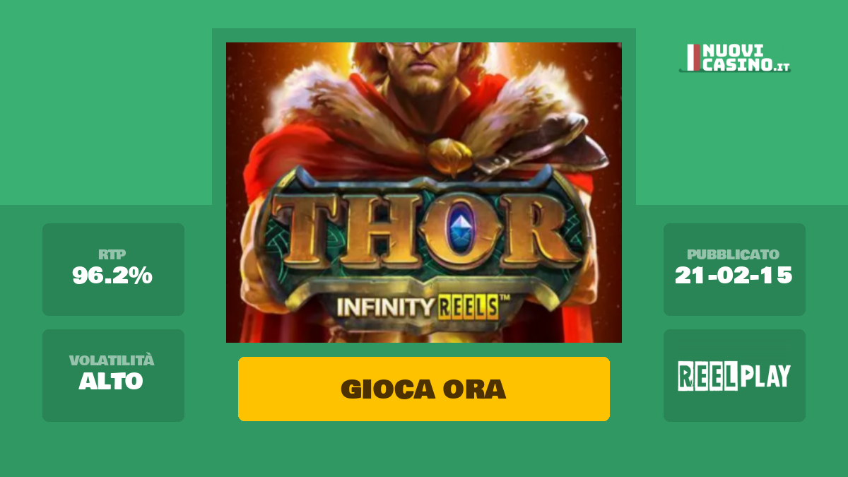 Thor Infinity Reels Slot Machine – Gioca Gratis Online