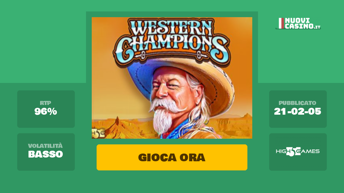 Western Champions Slot Machine – Gioca Gratis Online