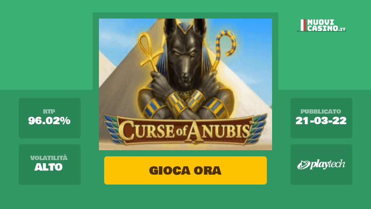 Curse of Anubis Slot Machine – Gioca Gratis Online