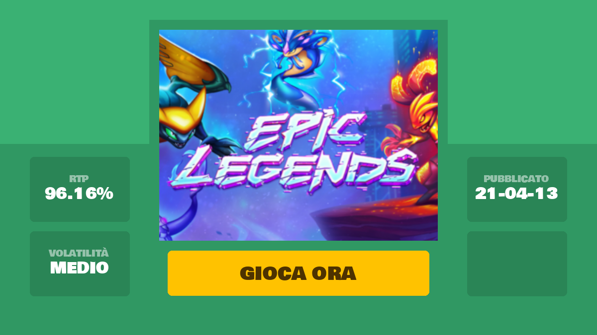 Epic Legends Slot Machine – Gioca Gratis Online