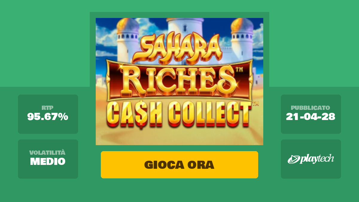 Sahara Riches Cash Collect Slot Machine – Gioca Gratis Online