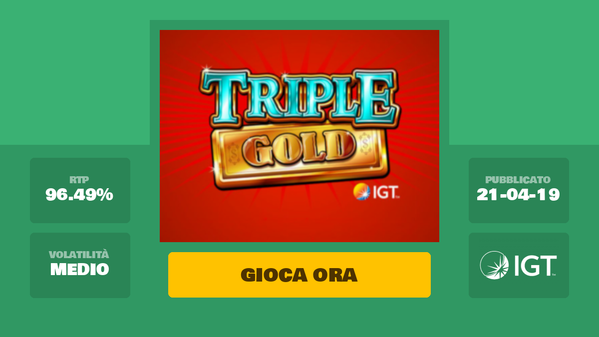 Triple Gold Slot Machine – Gioca Gratis Online