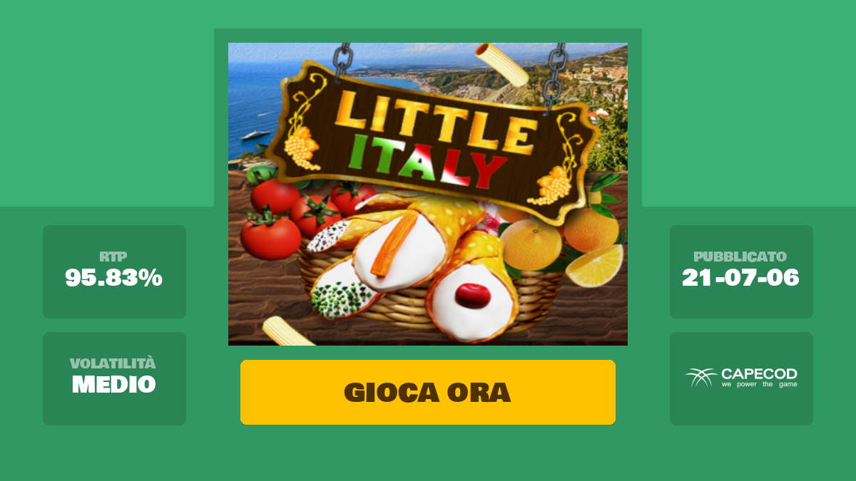 Little Italy Slot Machine – Gioca Gratis Online