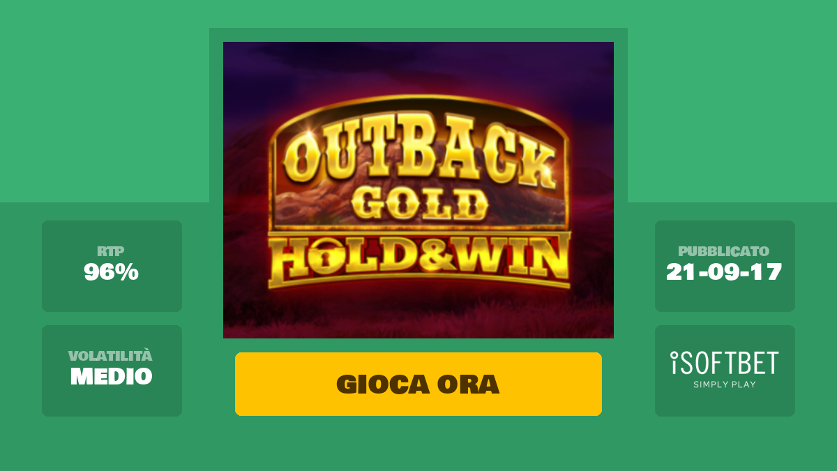 Outback Gold Hold and Win Slot Machine – Gioca Gratis Online