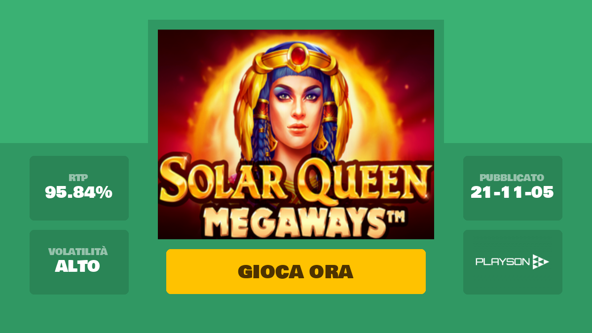 Solar Queen Megaways Slot Machine – Gioca Gratis Online