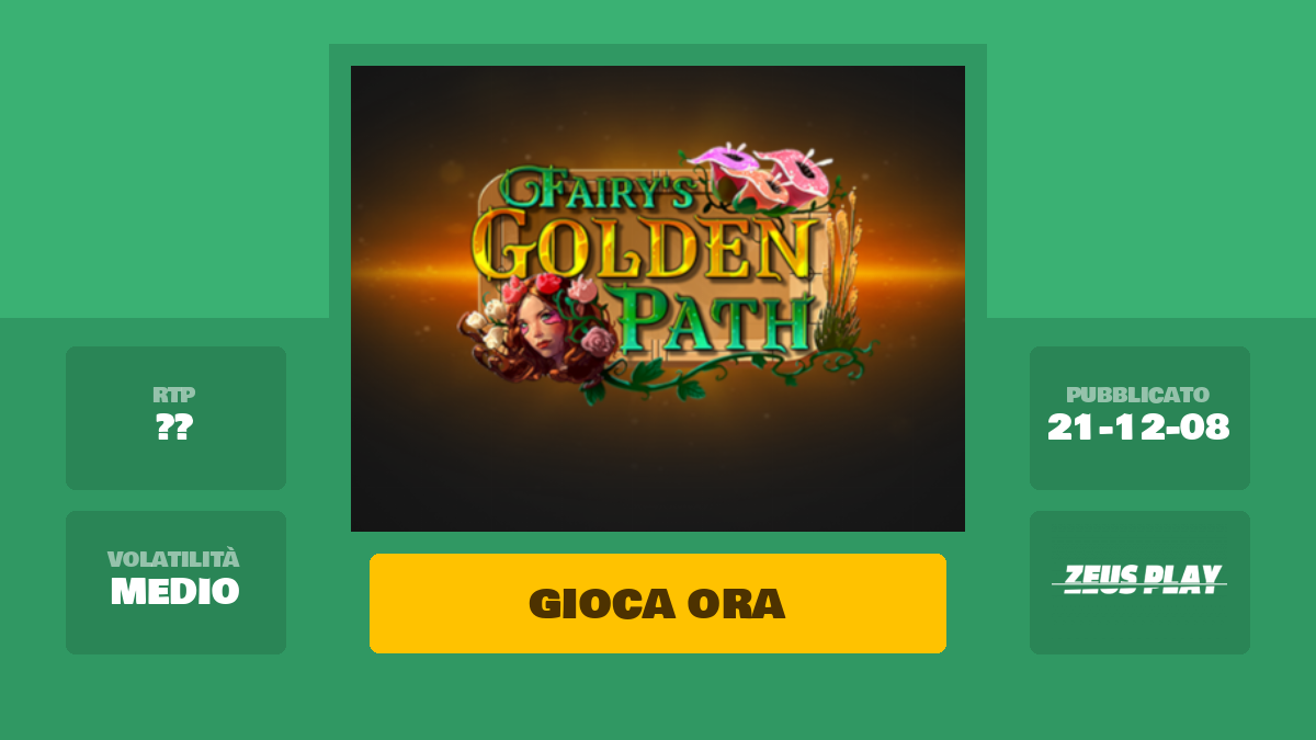 Fairy's Golden Path Slot Machine – Gioca Gratis Online