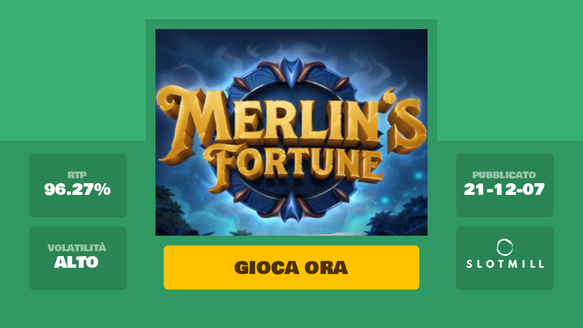 Merlin's fortune Slot Machine – Gioca Gratis Online