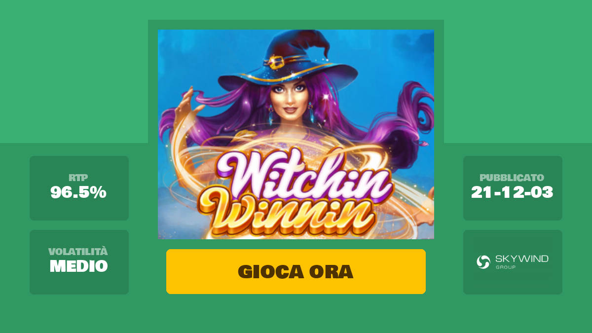 Witchin Winnin Slot Machine – Gioca Gratis Online