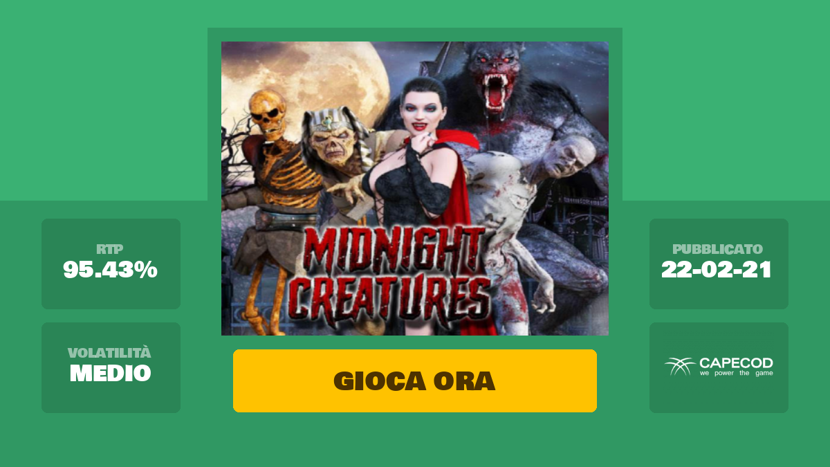 Midnight Creatures Slot Machine – Gioca Gratis Online