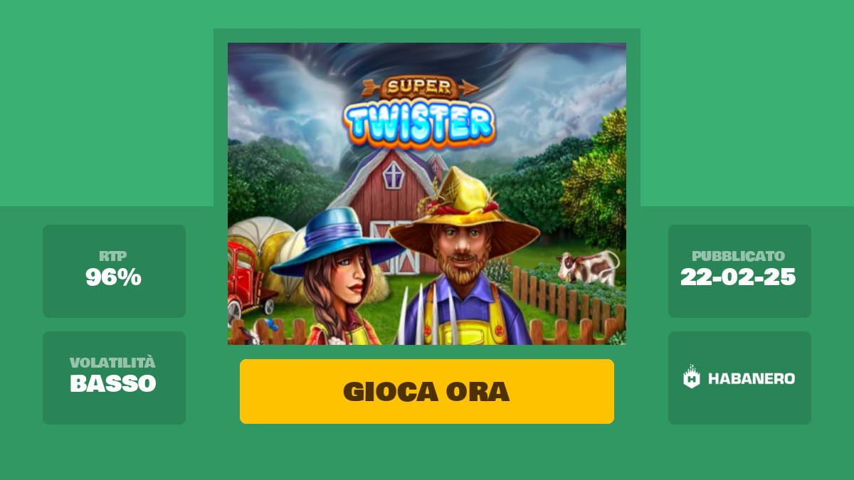 Super Twister Slot Machine – Gioca Gratis Online