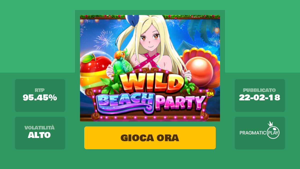 Wild Beach Party Slot Machine – Gioca Gratis Online