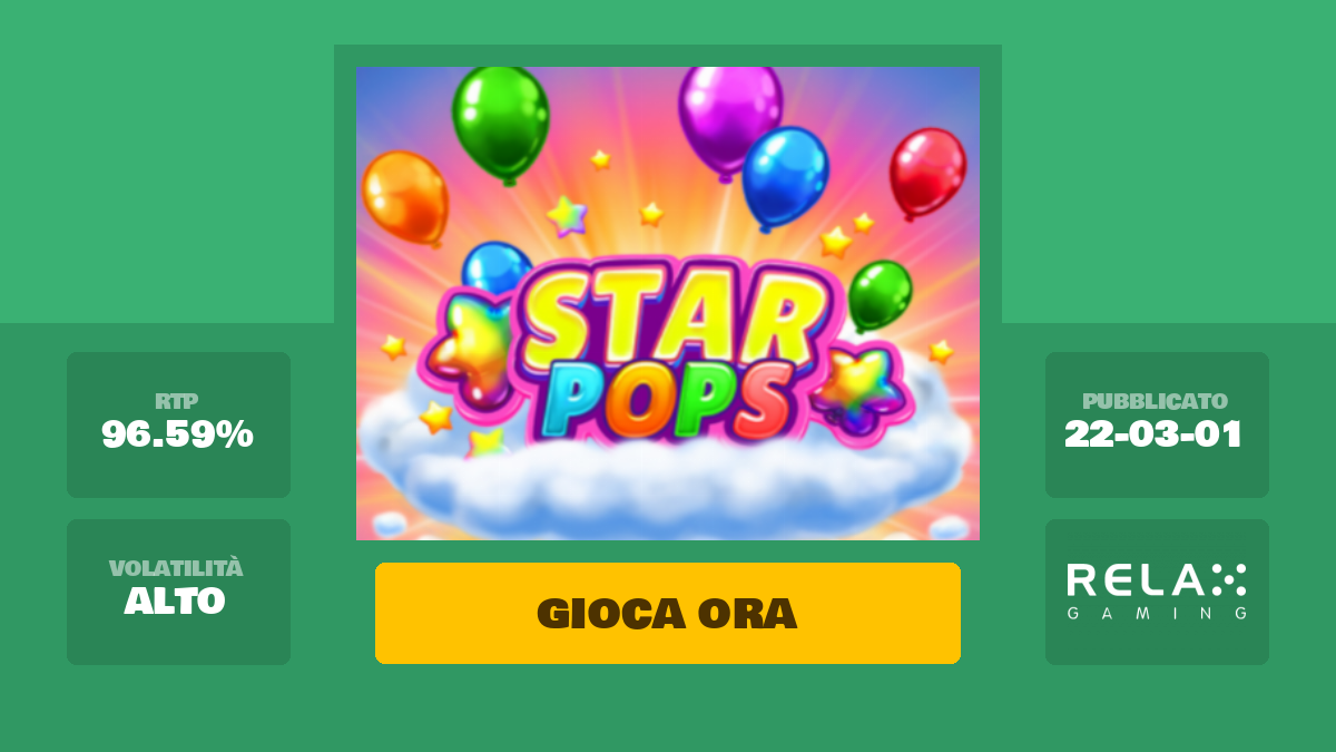 Star Pops Slot Machine – Gioca Gratis Online