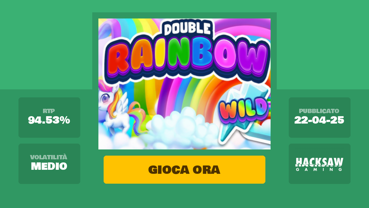 Double Rainbow Slot Machine – Gioca Gratis Online