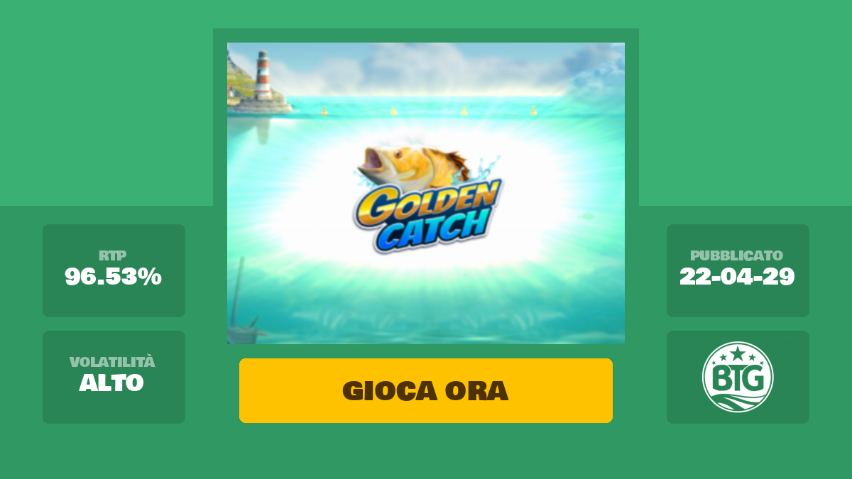 Golden Catch Slot Machine – Gioca Gratis Online