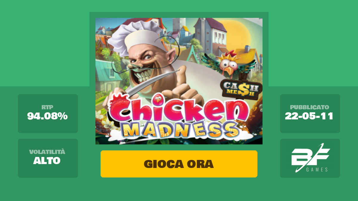 Chicken Madness Slot Machine – Gioca Gratis Online
