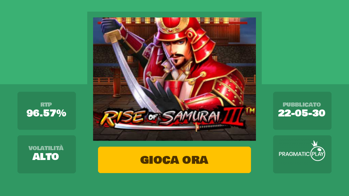 Rise of Samurai III Slot Machine – Gioca Gratis Online