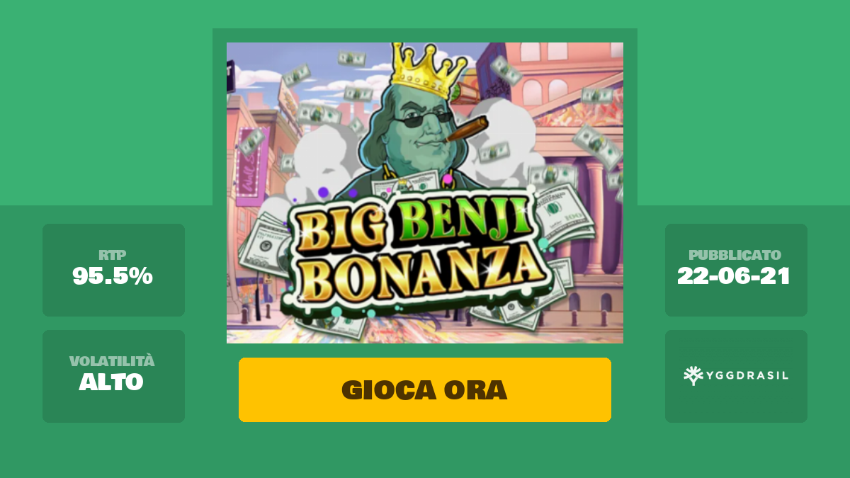 Big Benji Bonanza Slot Machine – Gioca Gratis Online