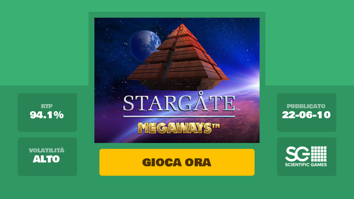 Stargate Megaways Slot Machine – Gioca Gratis Online
