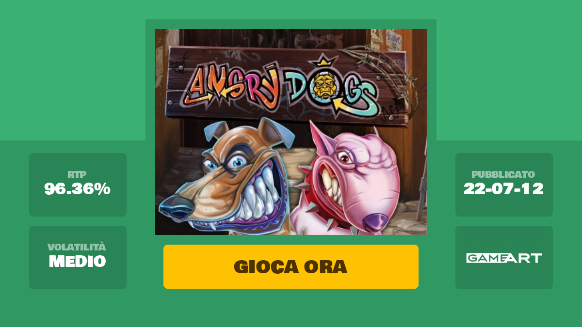 Angry Dogs Slot Machine – Gioca Gratis Online