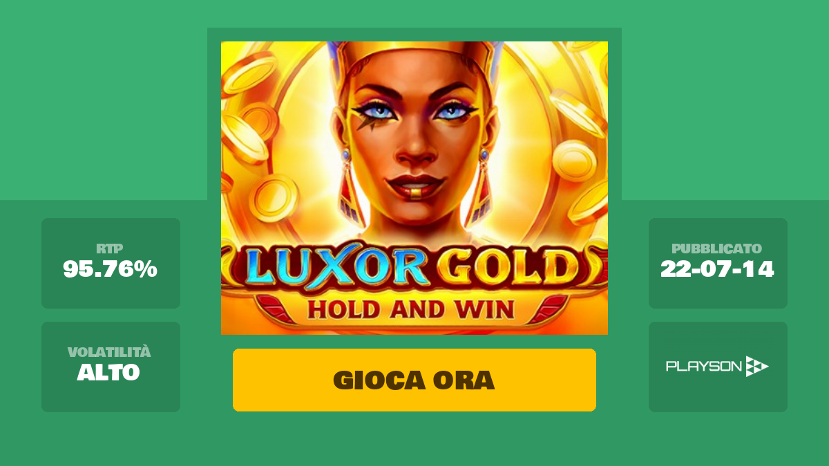 Luxor Gold Slot Machine – Gioca Gratis Online