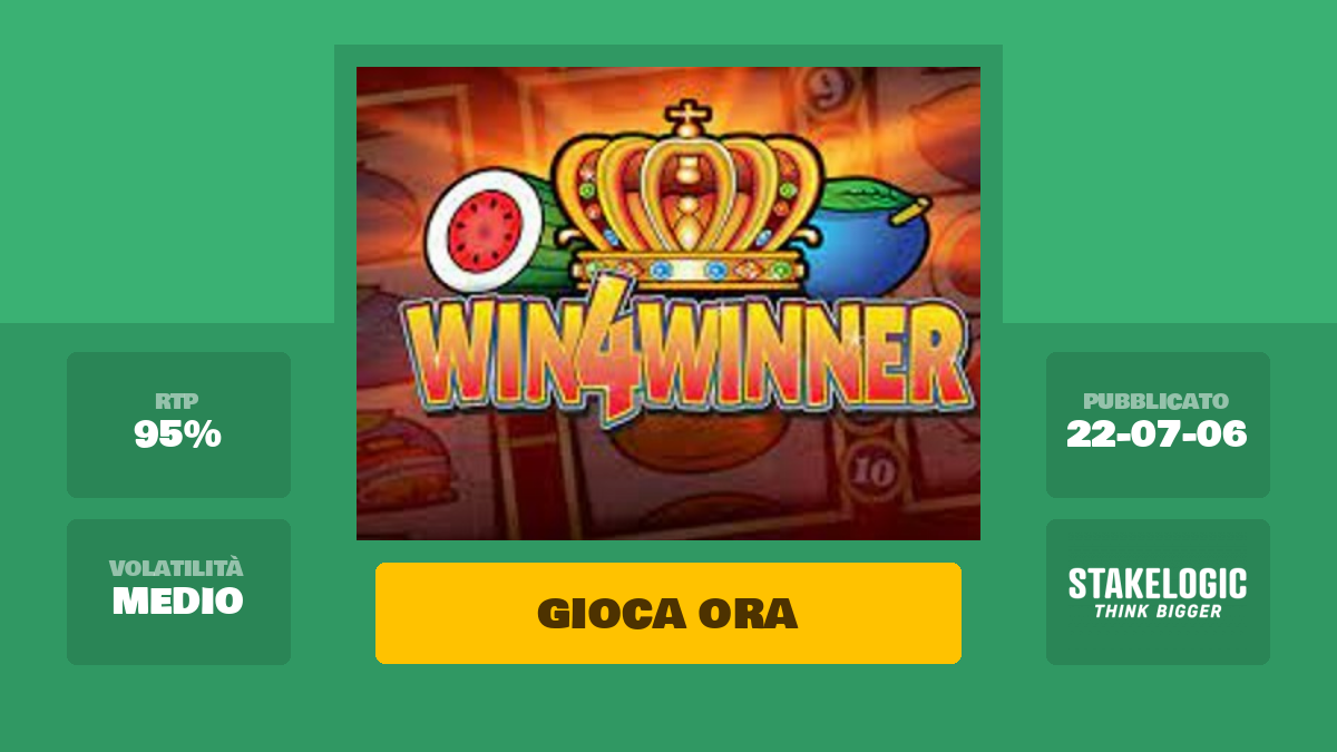 Win4Winner Slot Machine – Gioca Gratis Online