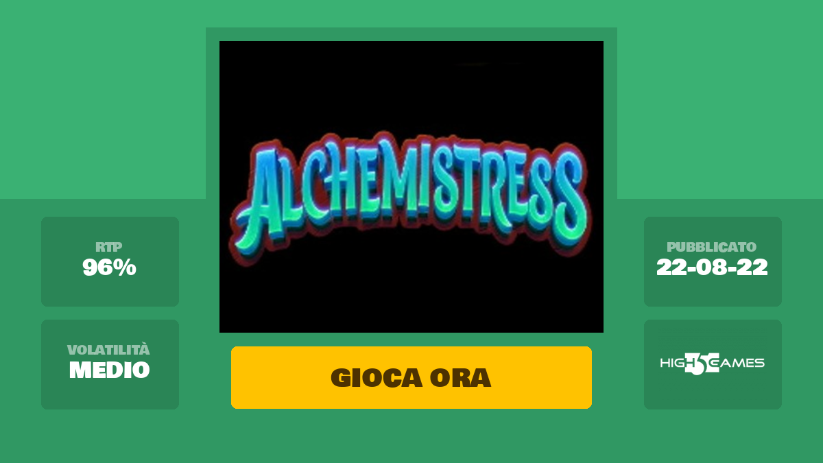 Alchemistress Slot Machine – Gioca Gratis Online