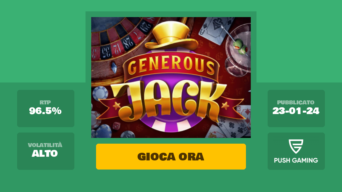 Generous Jack Slot Machine – Gioca Gratis Online
