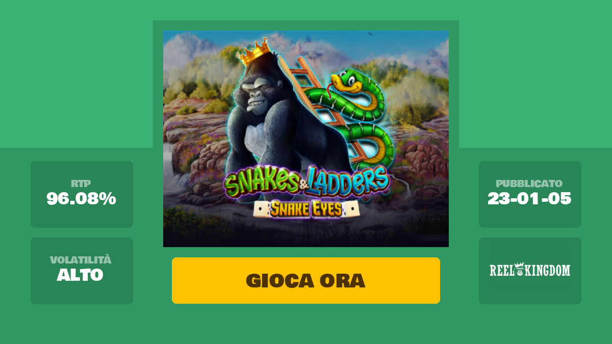 Snakes & Ladders - Snake Eyes Slot Machine – Gioca Gratis Online Snakes & Ladders - Snake Eyes Slot Machine – Gioca Gratis Online