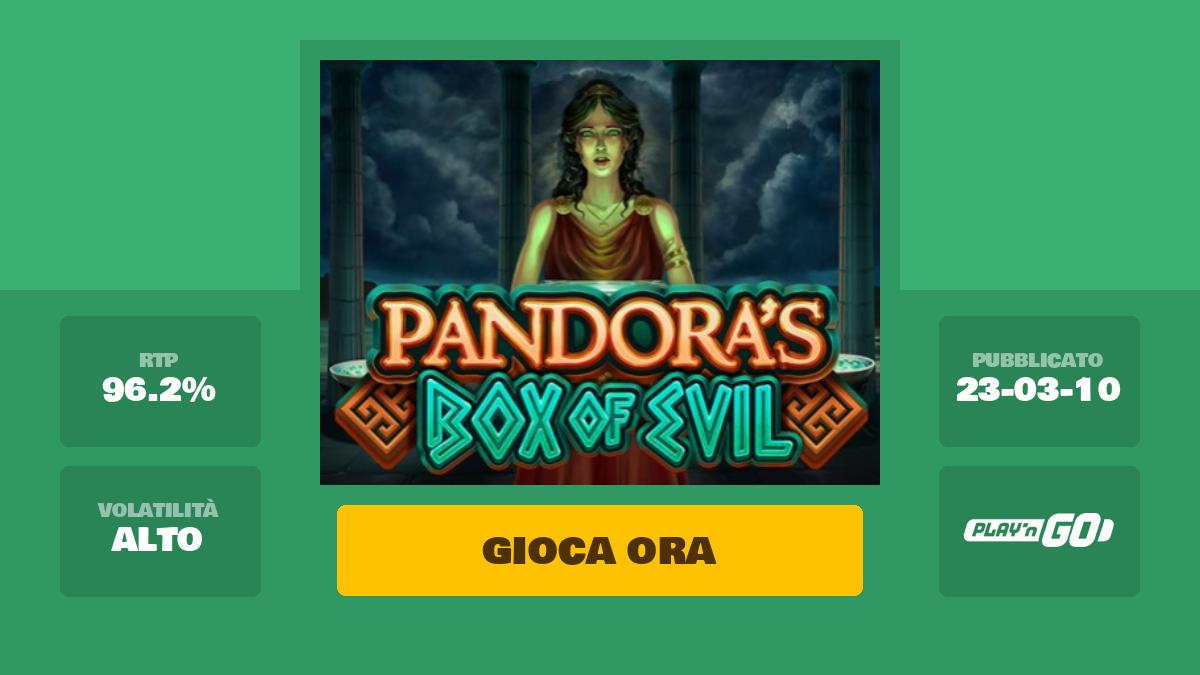 Pandora's Box of Evil Slot Machine – Gioca Gratis Online
