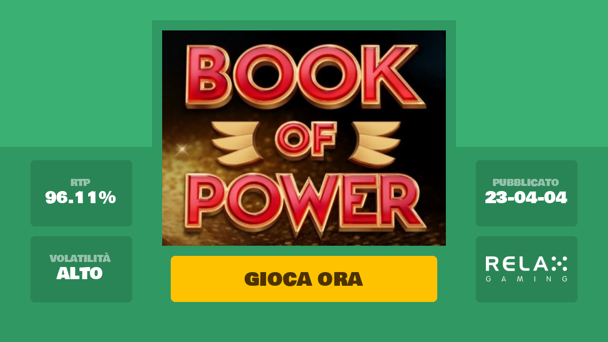 Book of Power Slot Machine – Gioca Gratis Online