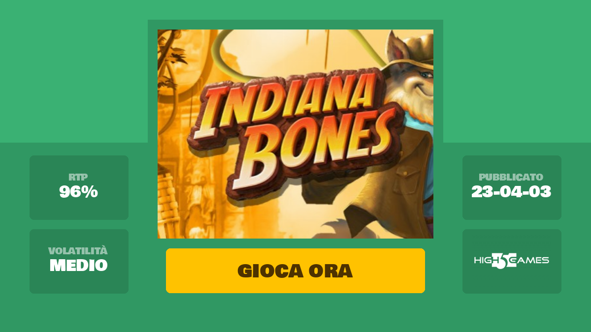 Indiana Bones Slot Machine – Gioca Gratis Online