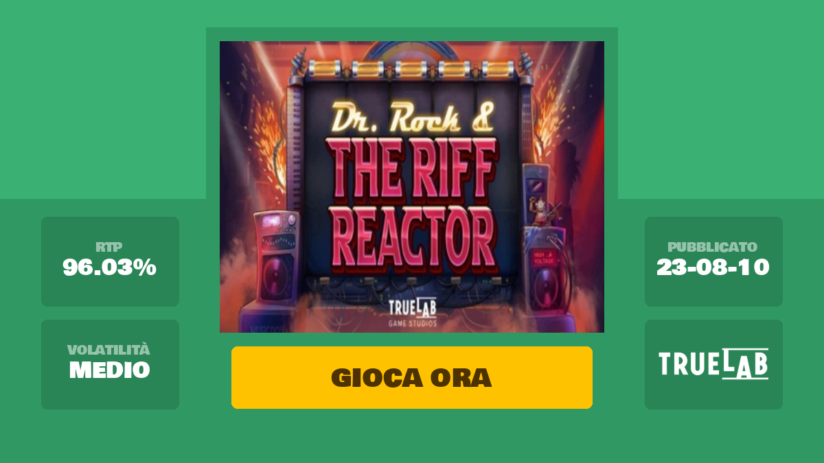 Dr. Rock & The Riff Reactor Slot Machine – Gioca Gratis Online