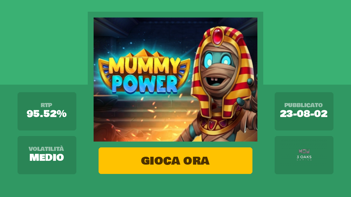 Mummy Power Slot Machine – Gioca Gratis Online